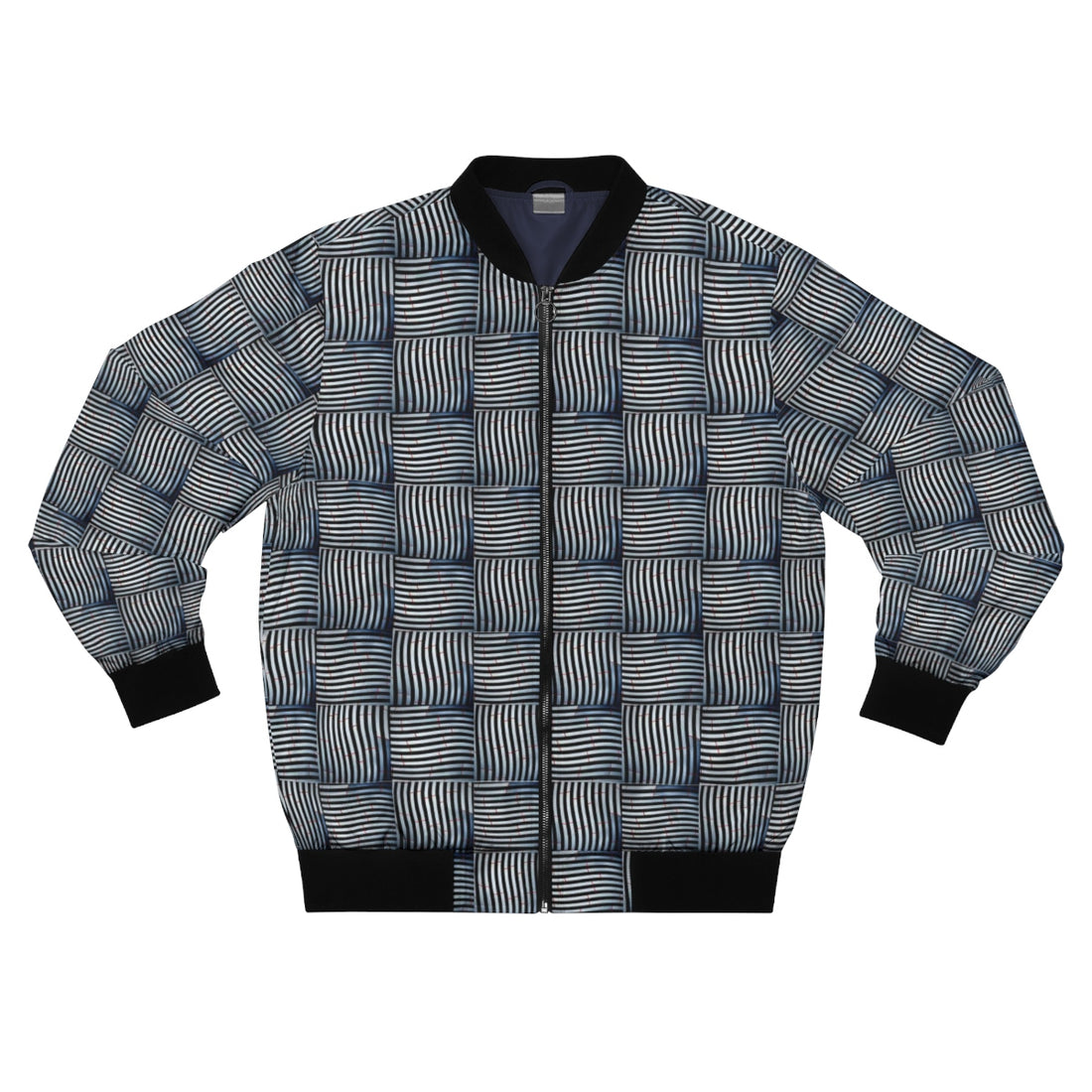 Shop Checkered Stripe Men's Bomber Jacket | Always Get Lucky
